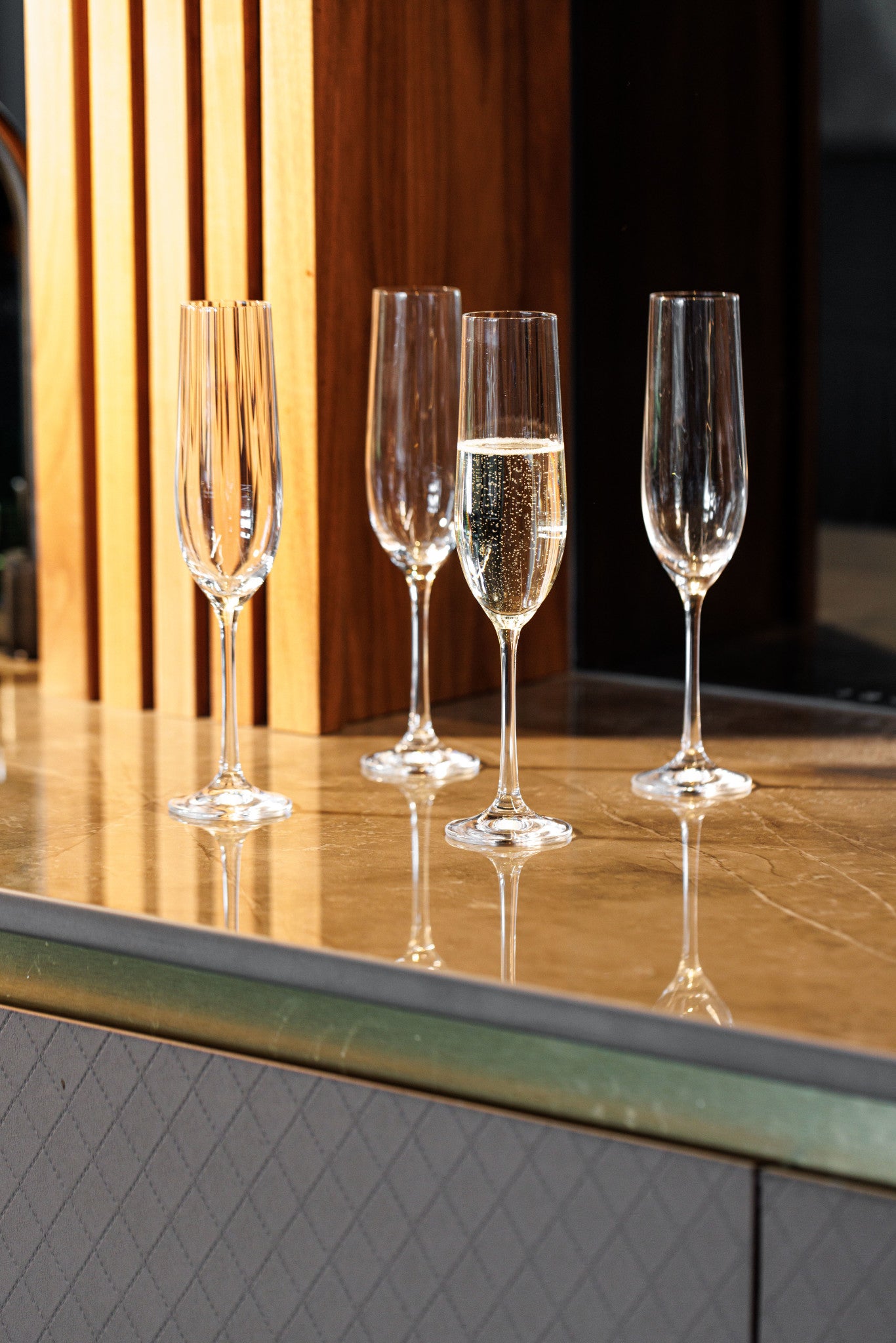 Mikasa Treviso Crystal Champagne Flute Glasses, Set of 4, 190ml – CookServeEnjoy