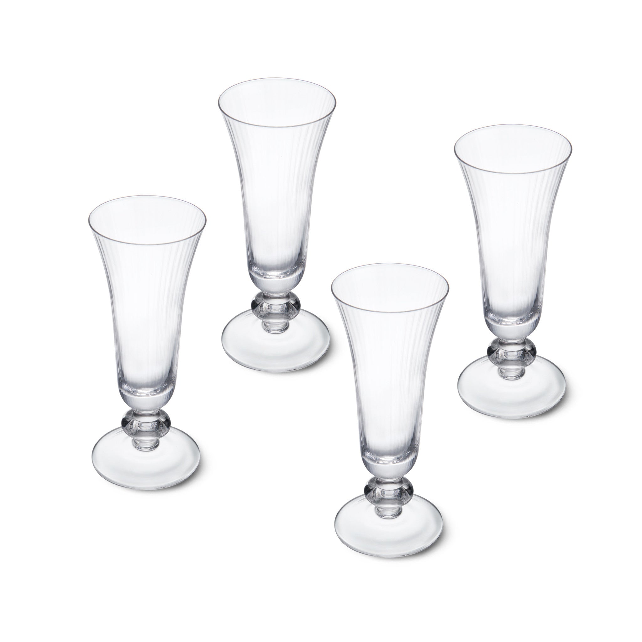 Mikasa Salerno Crystal Champagne Flute Glasses, Set of 4, 170ml – CookServeEnjoy
