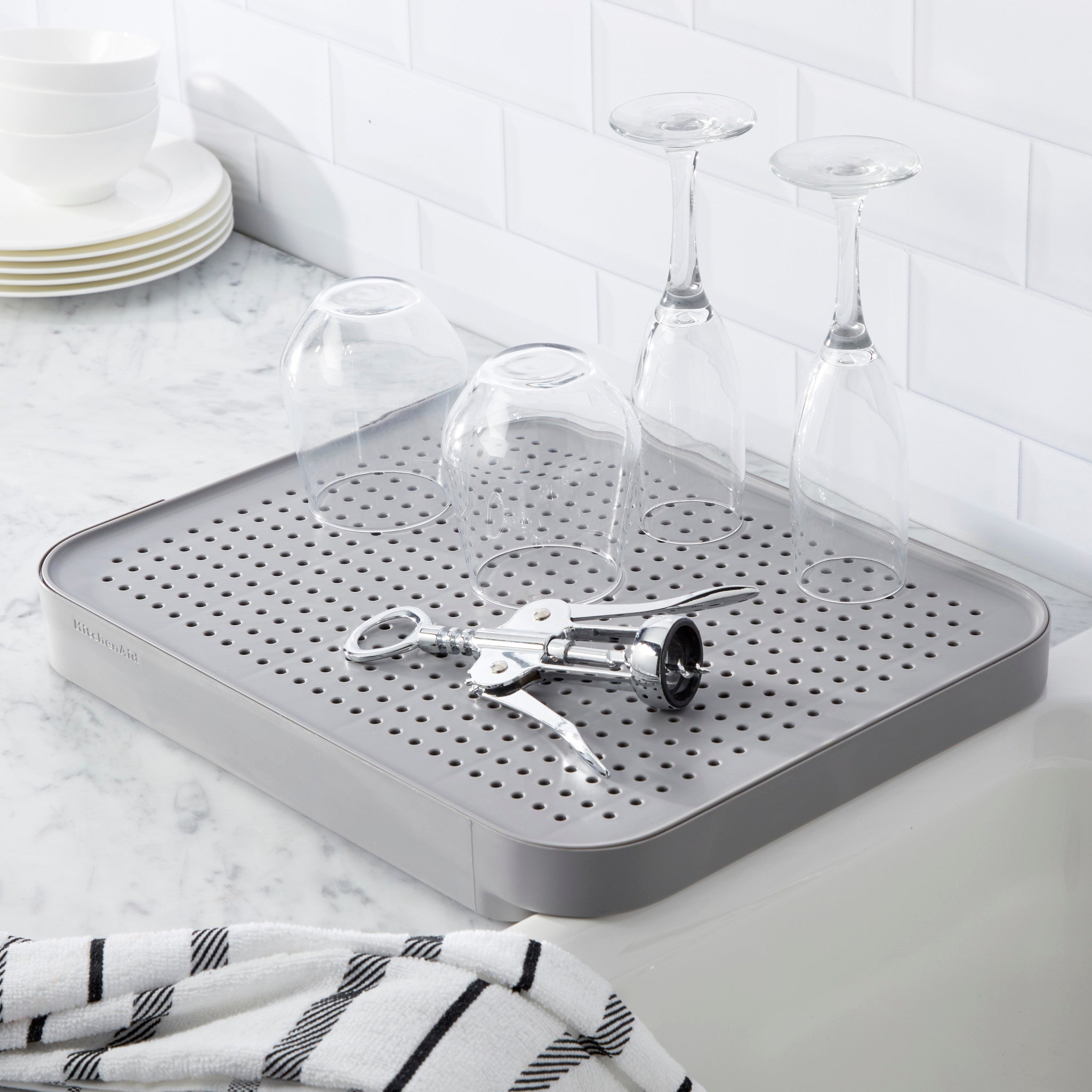 KitchenAid 3pc Sink Set with Dish Drying Rack, Board and Sink Mat ...