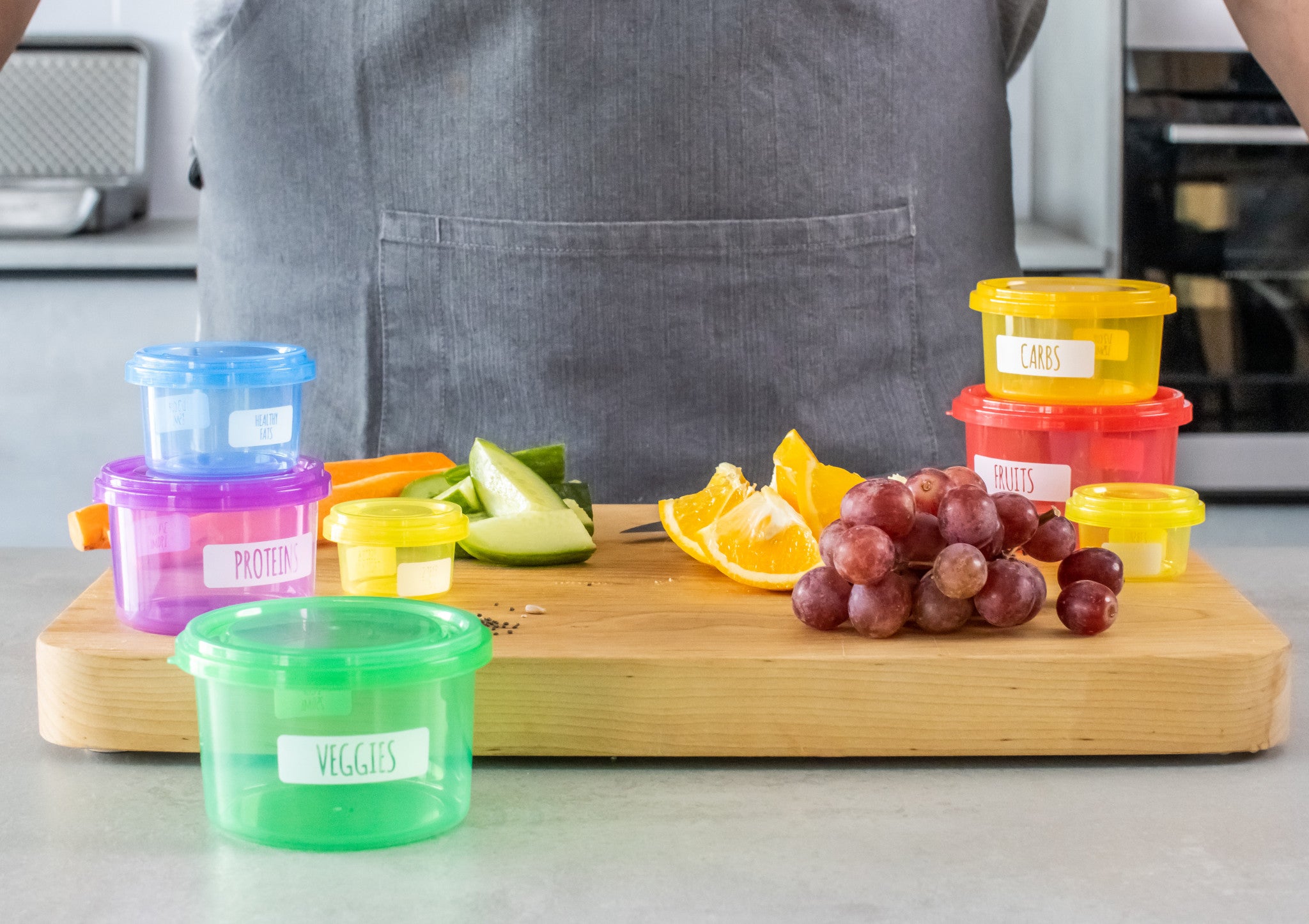 KitchenCraft Healthy Eating Stacking Portion Control Pots – CookServeEnjoy