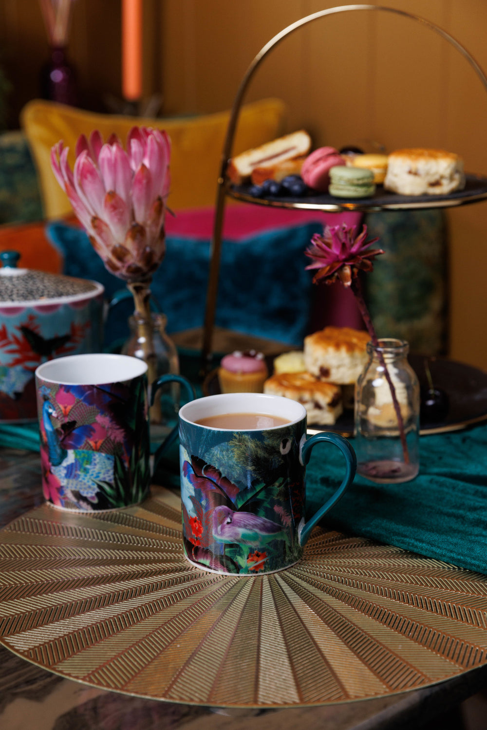 Mikasa x Sarah Arnett Porcelain Mug with Flamingo Print, 350ml ...
