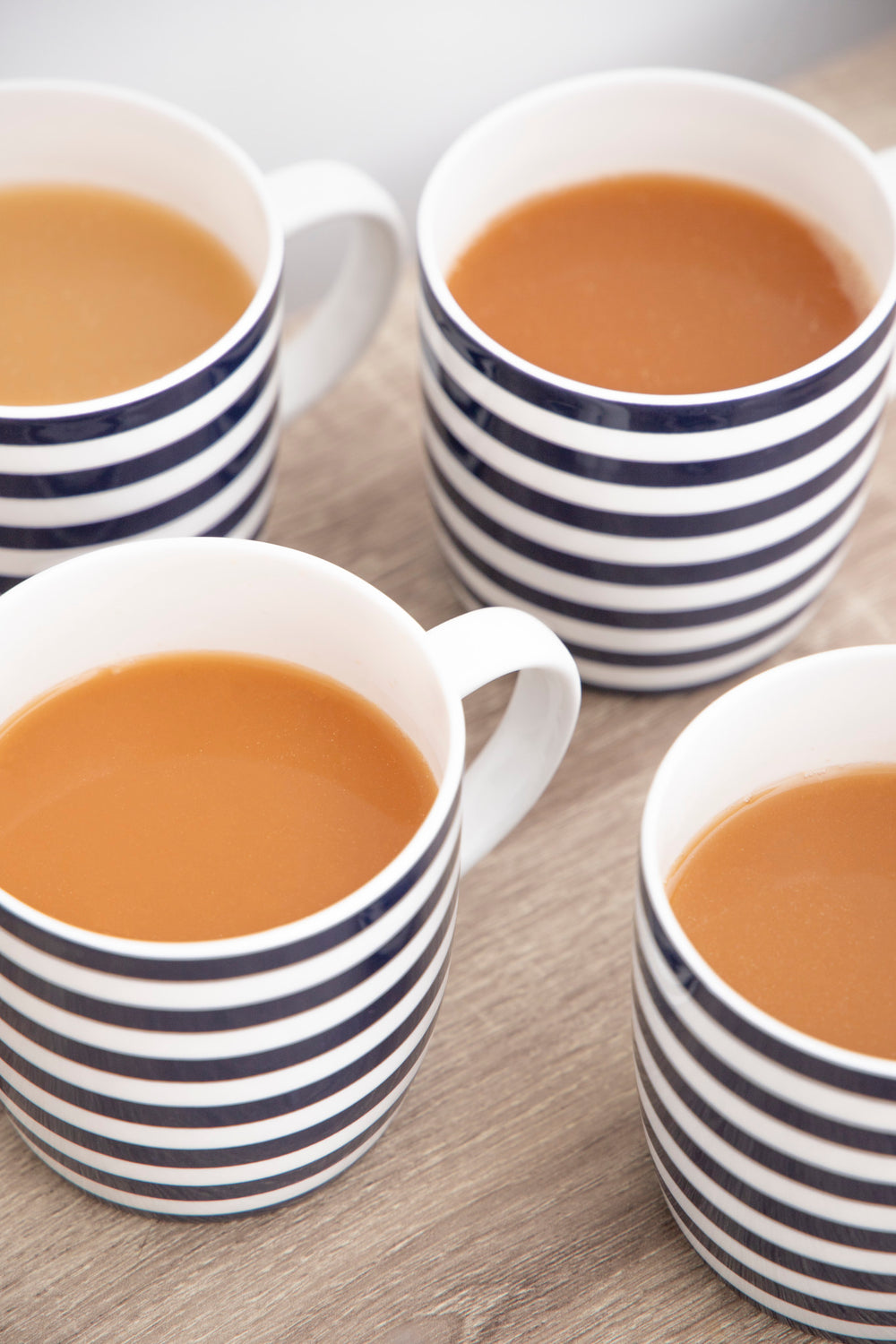 KitchenCraft Navy Blue and White Stripe Mugs - Set of 4 – CookServeEnjoy