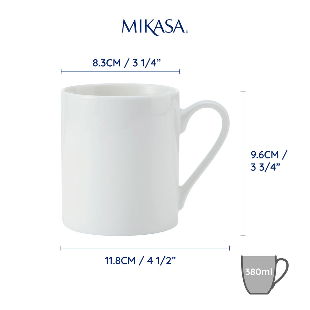 Mikasa Egret China Mugs, Set of 4, 380ml, White – CookServeEnjoy