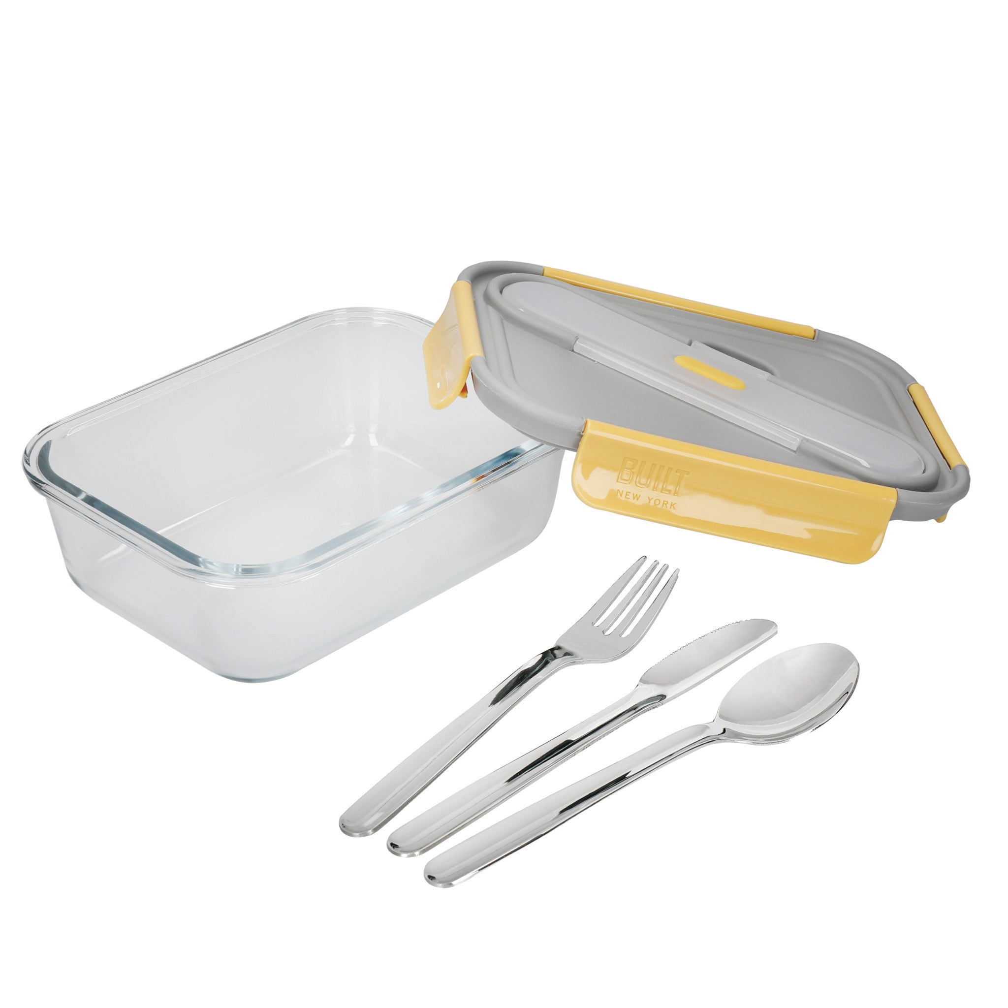 Built Stylist Glass 900ml Lunch Box with Cutlery – CookServeEnjoy