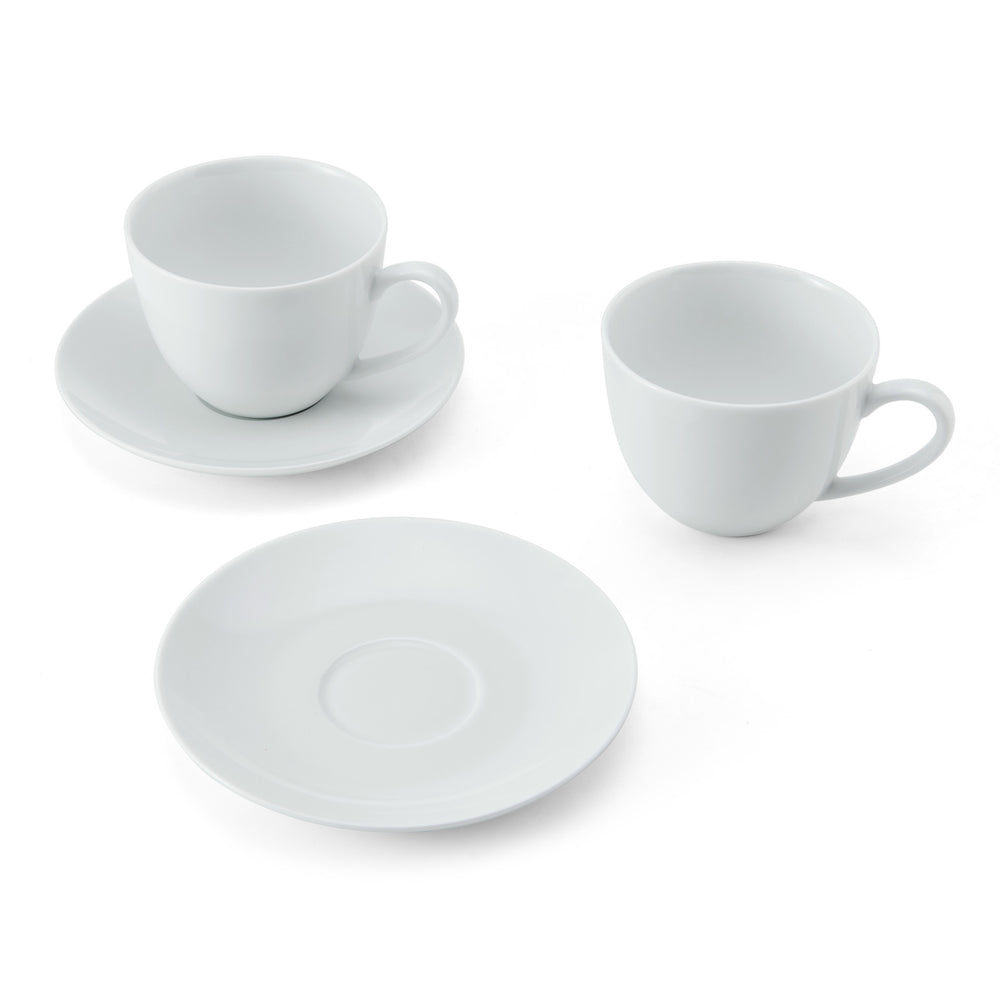 Mikasa Chalk Porcelain Cappuccino Cups and Saucers, Set of 2, 310ml, W – CookServeEnjoy