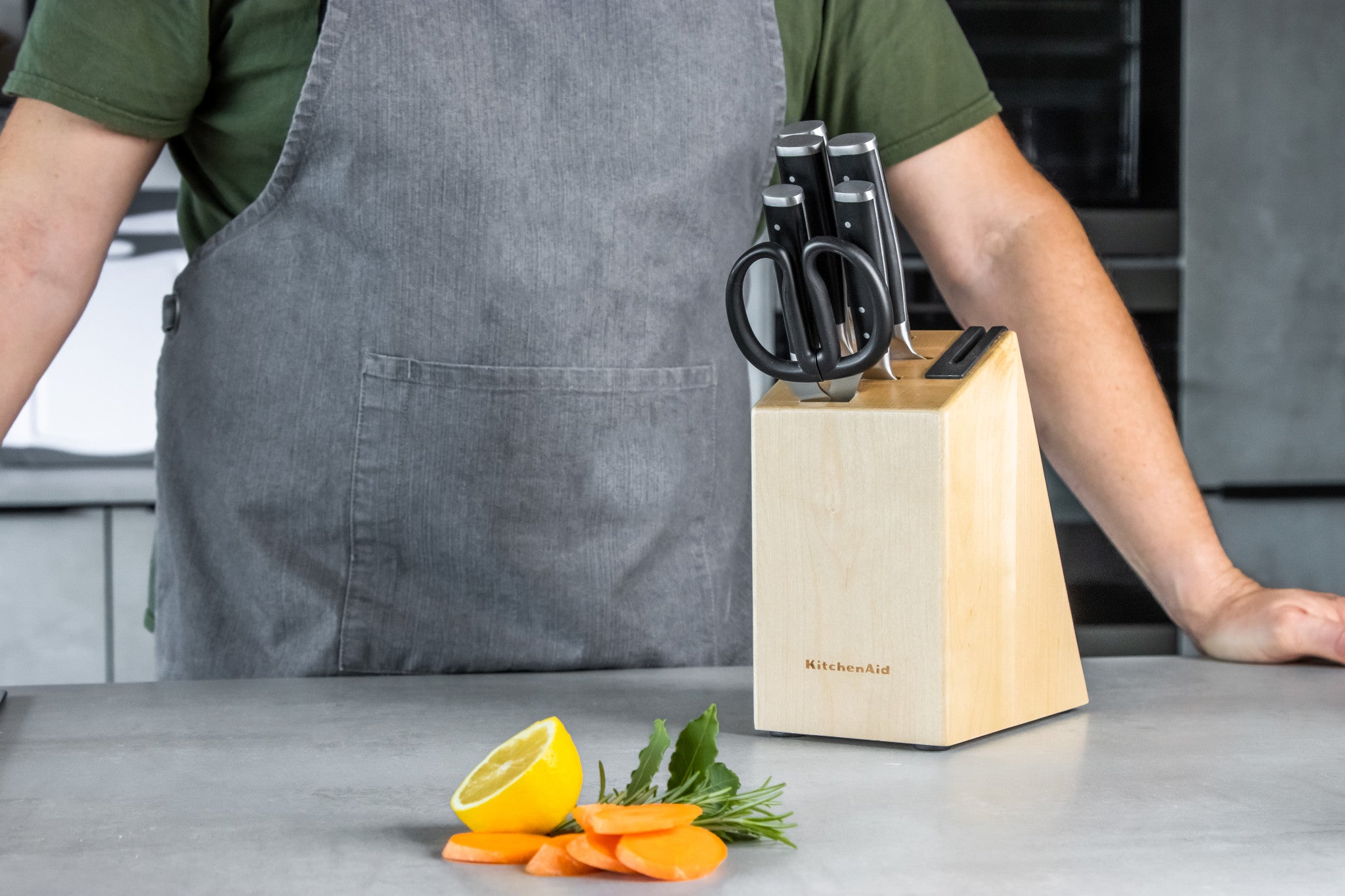 KitchenAid Classic 6-Piece Knife Set with Block, Sharp High-Carbon Jap ...