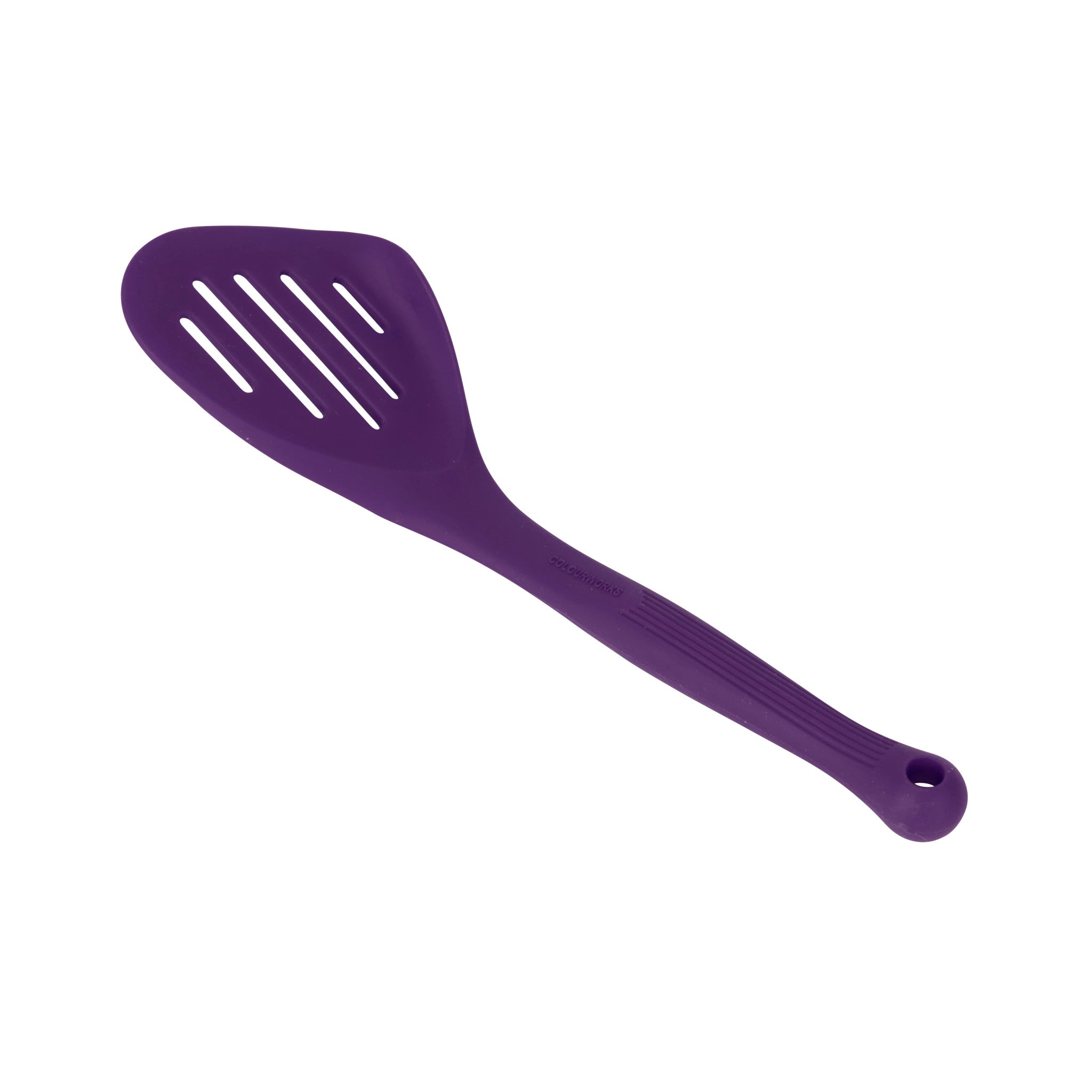 Colourworks Purple Silicone Fish Slice with Raised Edge, Slotted Desig ...