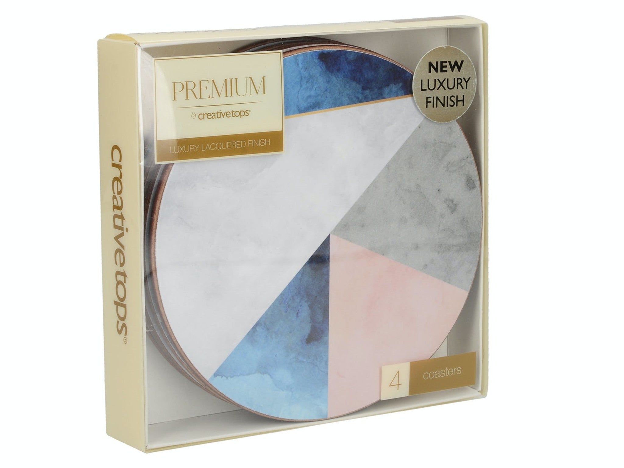 Creative Tops Geometric Palette Pack Of 4 Round Premium Coasters ...