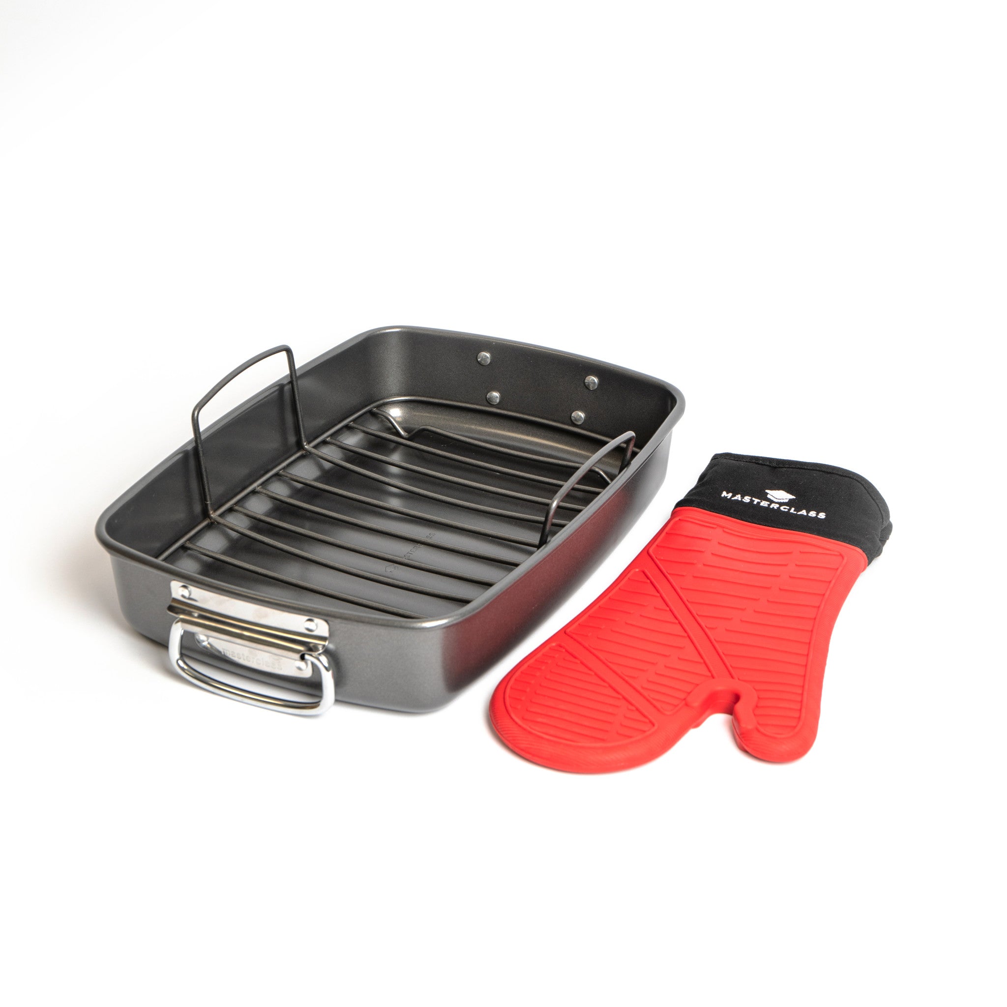 2pc Roasting Set with Non-Stick Large Roasting Tin & Rack and Stain-Re ...