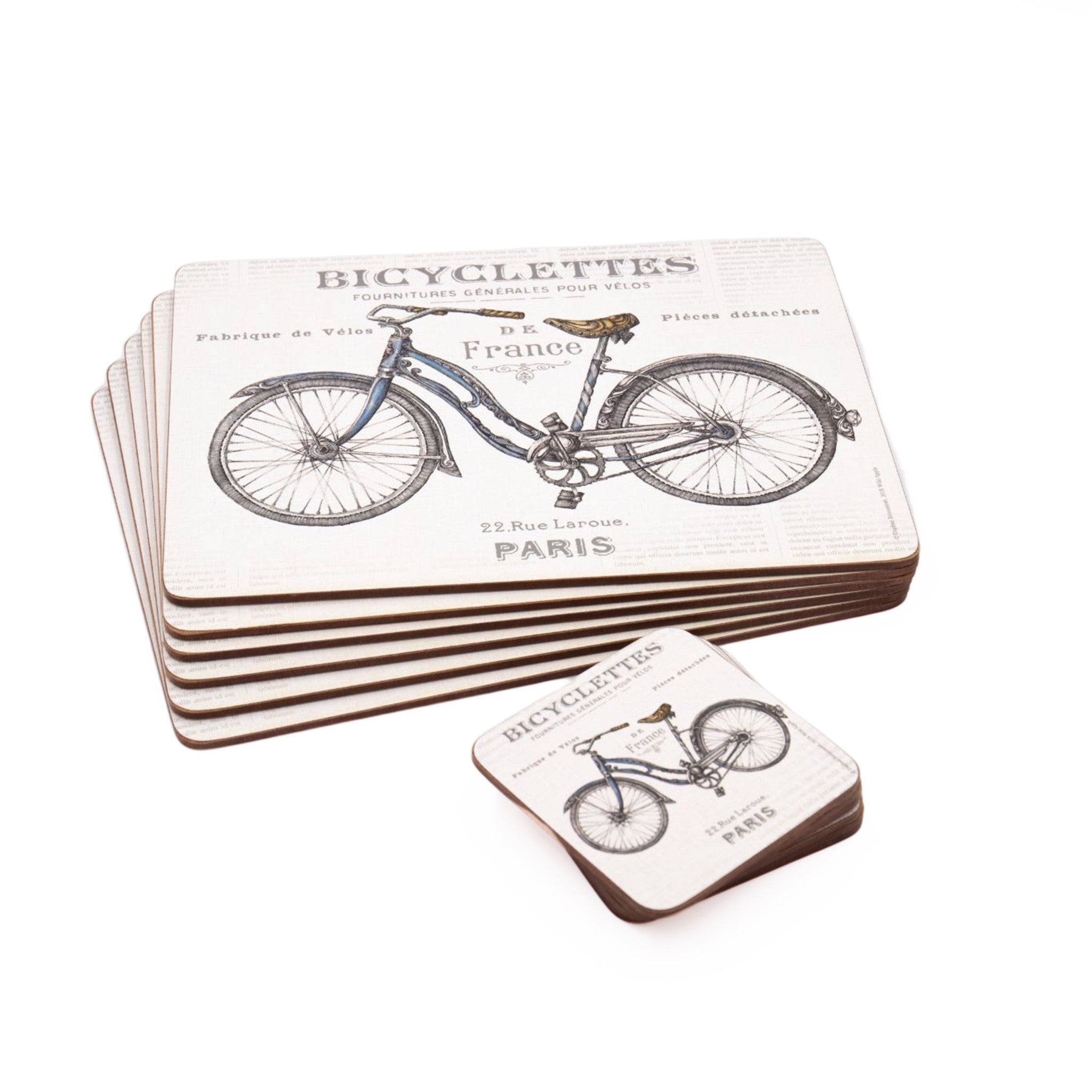 Creative Tops Bicycle Pack of 6 Placemats and 6 Coasters – CookServeEnjoy