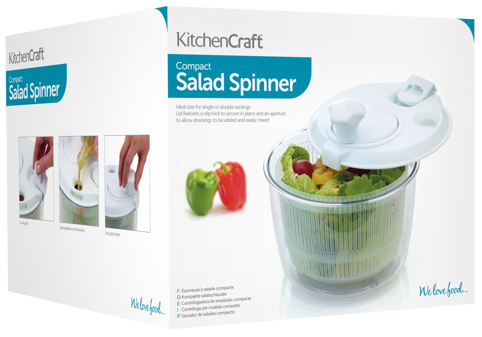 KitchenCraft 19cm Mini Salad Spinner – CookServeEnjoy